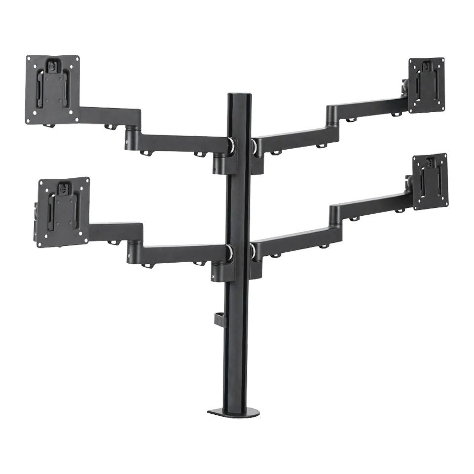 Mction Monitor Arm 4 Screens Quad Multi Monitor Stand Mount Bracket Big ...