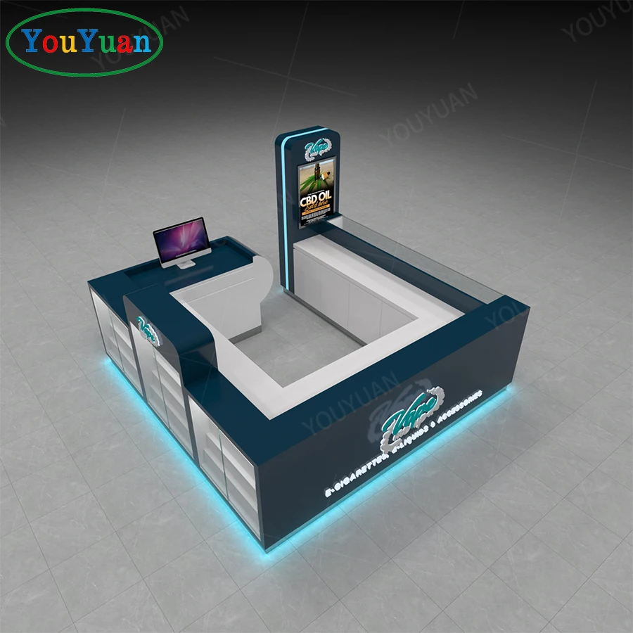 72'' Smoke Shop Showcase Display Counter Store Interior Design Smoke ...