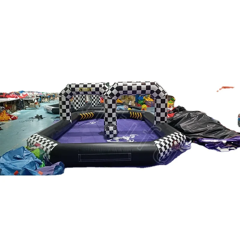 Outdoor/indoor Fun Inflatable Go-kart Race Track Durable Race Course ...
