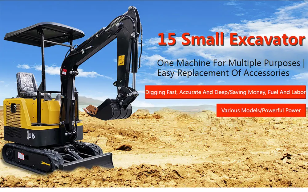 Portable Mini Excavator With Free Bucket Digger Earthmoving Machinery ...