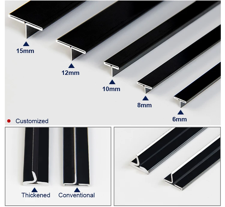 Stainless Steel T Shape Edge Trim Molding For Ceramic Tile Wall ...