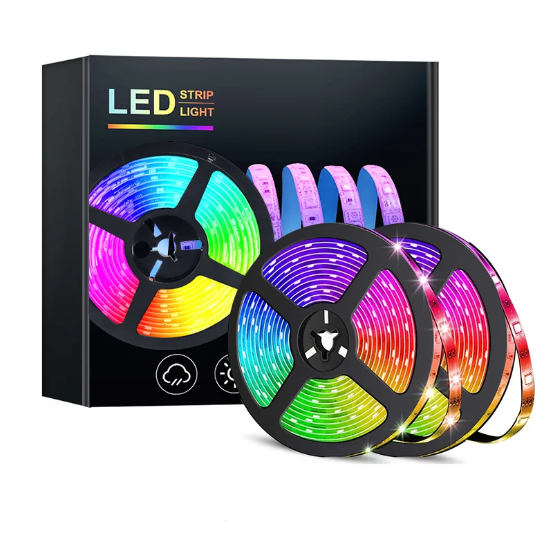 rgb strip light 12v 24v 5050 colour multicolor change 5m 10m 50m WiFi ...