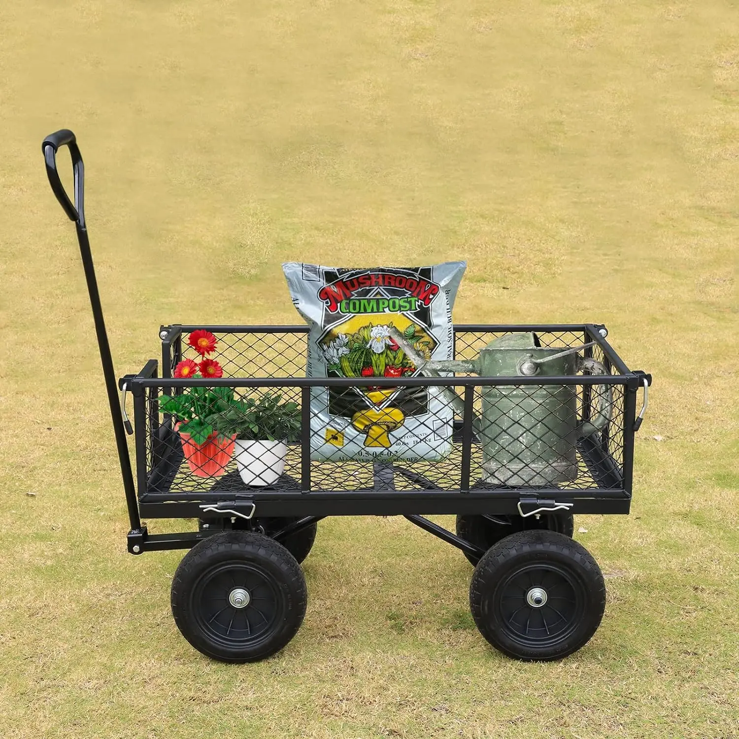 4 Wheels Garden Cart - Durable, Versatile, and Collapsible