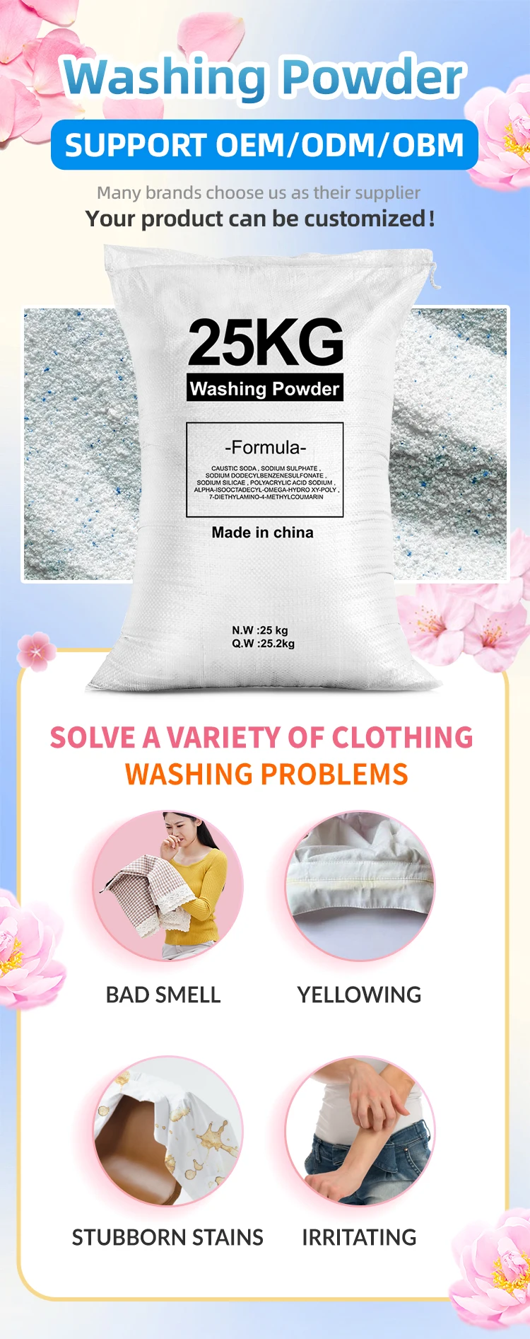 Wholesale 25KG Laundry Detergent - Eco-Friendly Washing Powder