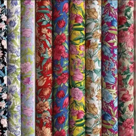 High Quality New Design Flowers Digital Print 100% Rayon Viscose Woven ...