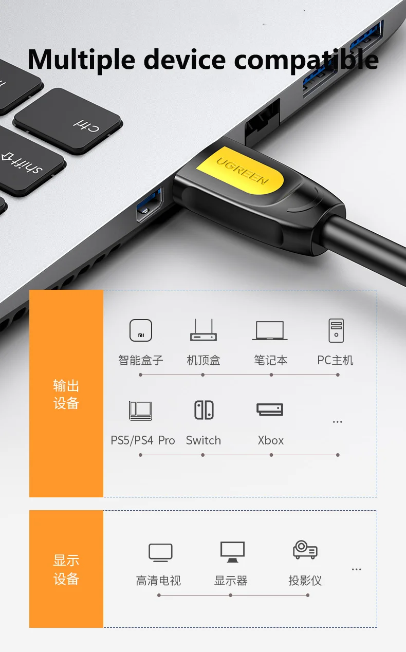 UGREEN 4K HD-MI Digital Connecting Cable - Versatile & Reliable