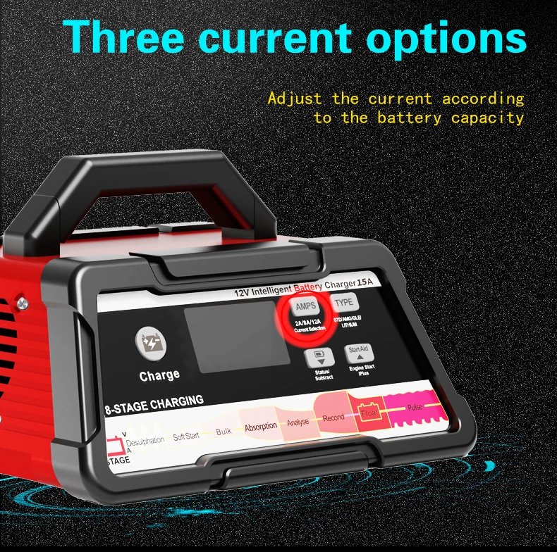 Smart Fully Automatic Battery Charger 2a 8a 15a 12v Bench Lithium ...
