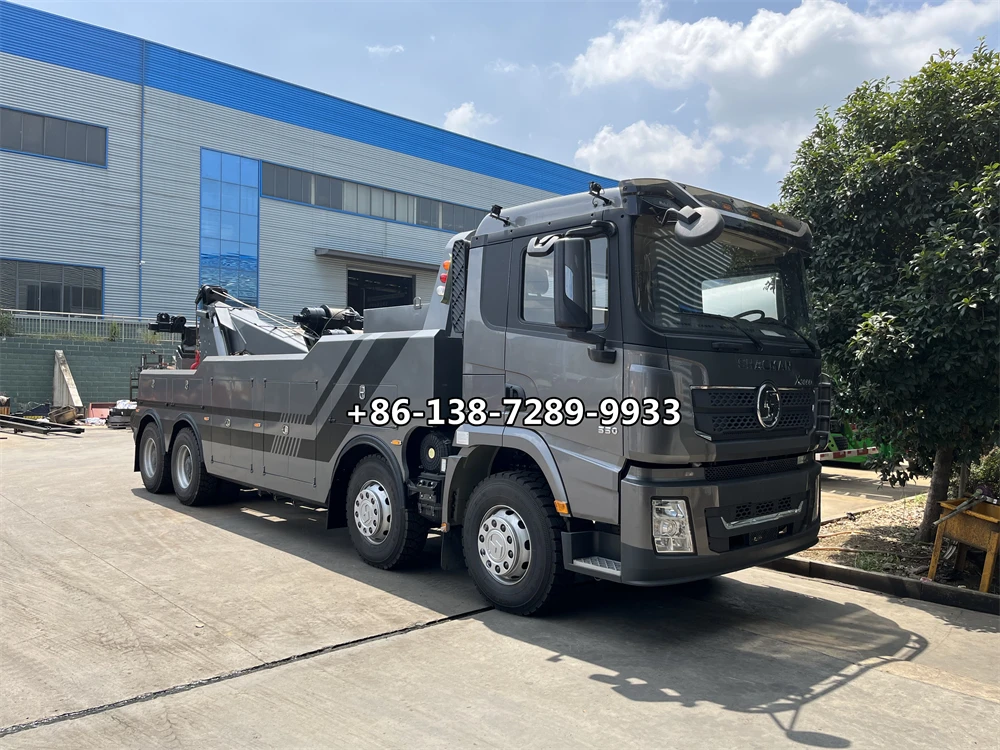 Shacman Heavy Duty Flatbed Sliding Rotator Tow Truck Towing Wrecker ...