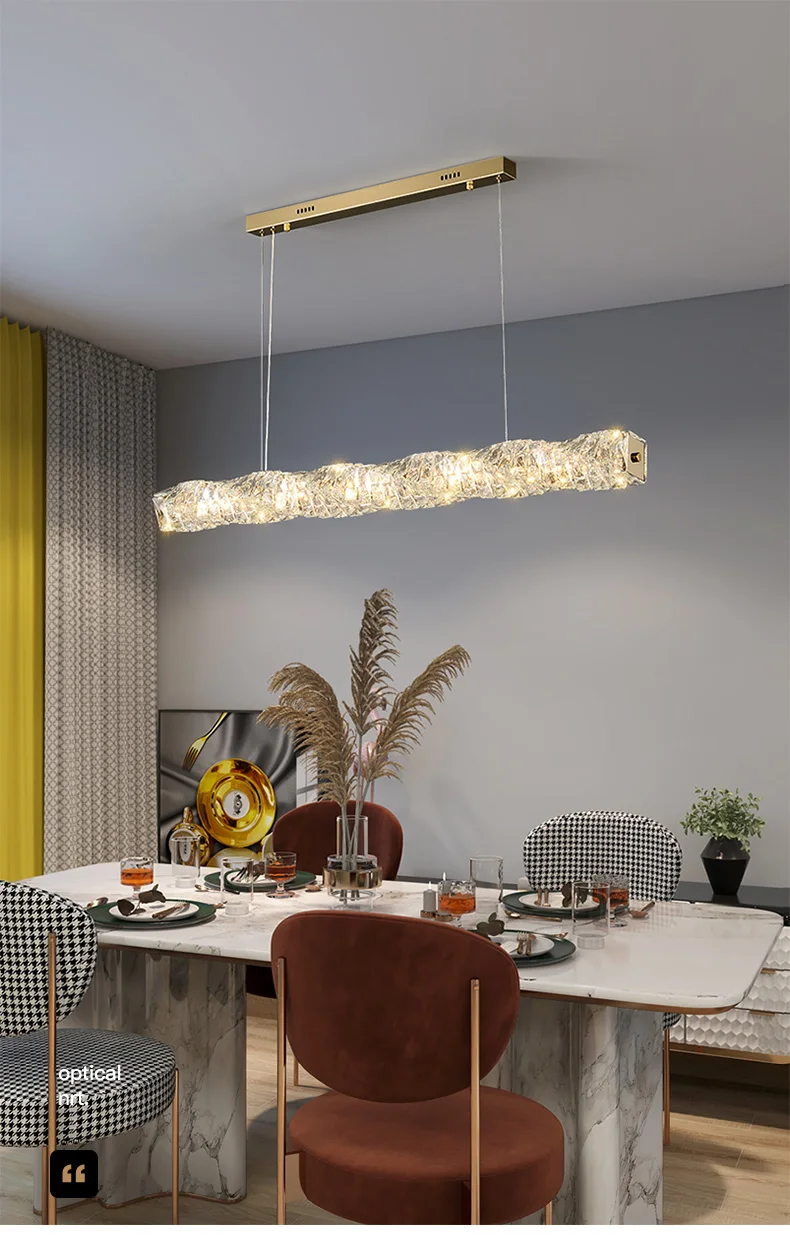 Luxury K9 Crystals Chandeliers Modern Led Liner Crystal Dinning Room ...