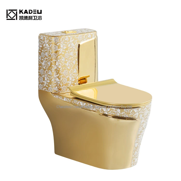 High Quality Golden Sanitary Ware Floor Mounted Commode Toilet Pedestal ...