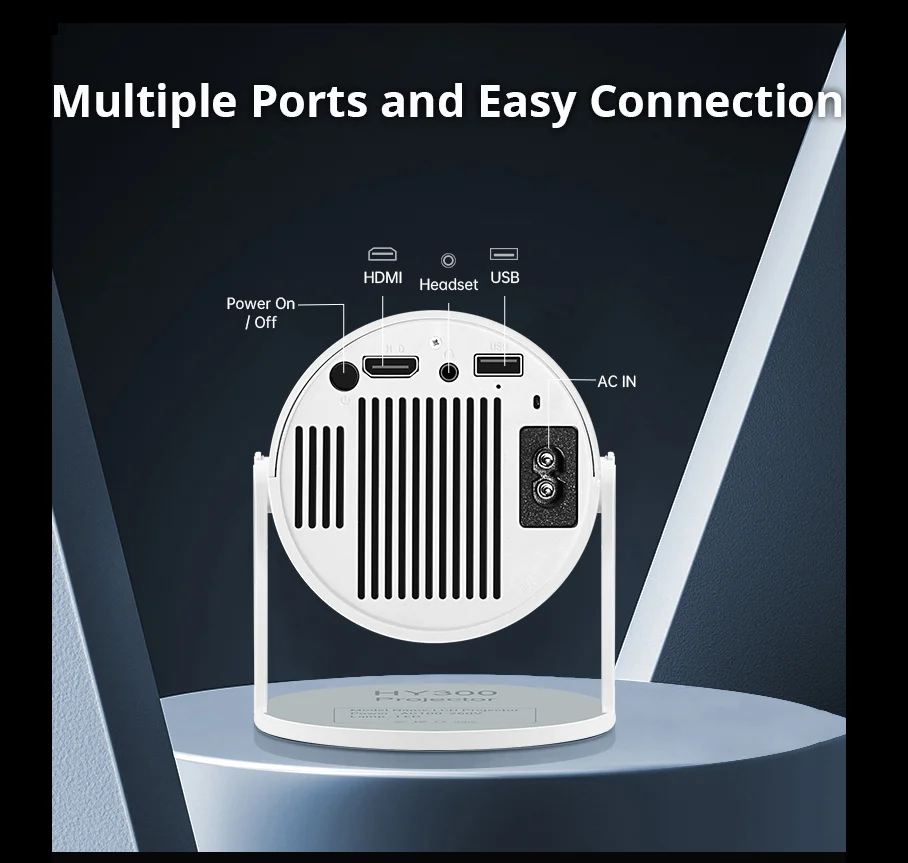 HY300 Smart Portable Projector - Mini Android Home Theater