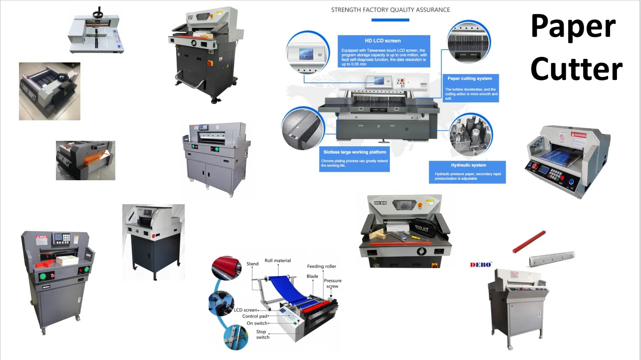 4908 Heavy Duty Guillotine Paper Cutter Electric 490mm A2 Paper Cutting ...