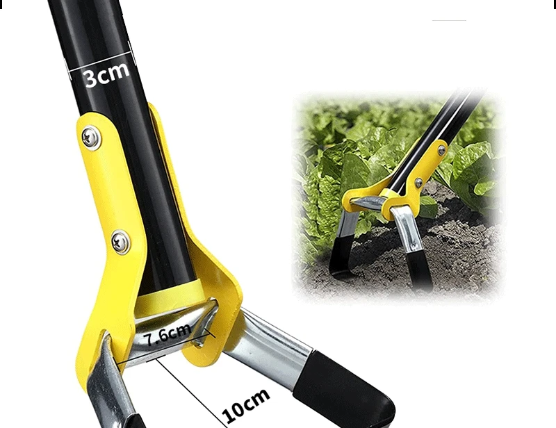 Garden Hoe Tool Stainless Steel Sharp Stirrup Loop Hoe Ergonomic Long ...