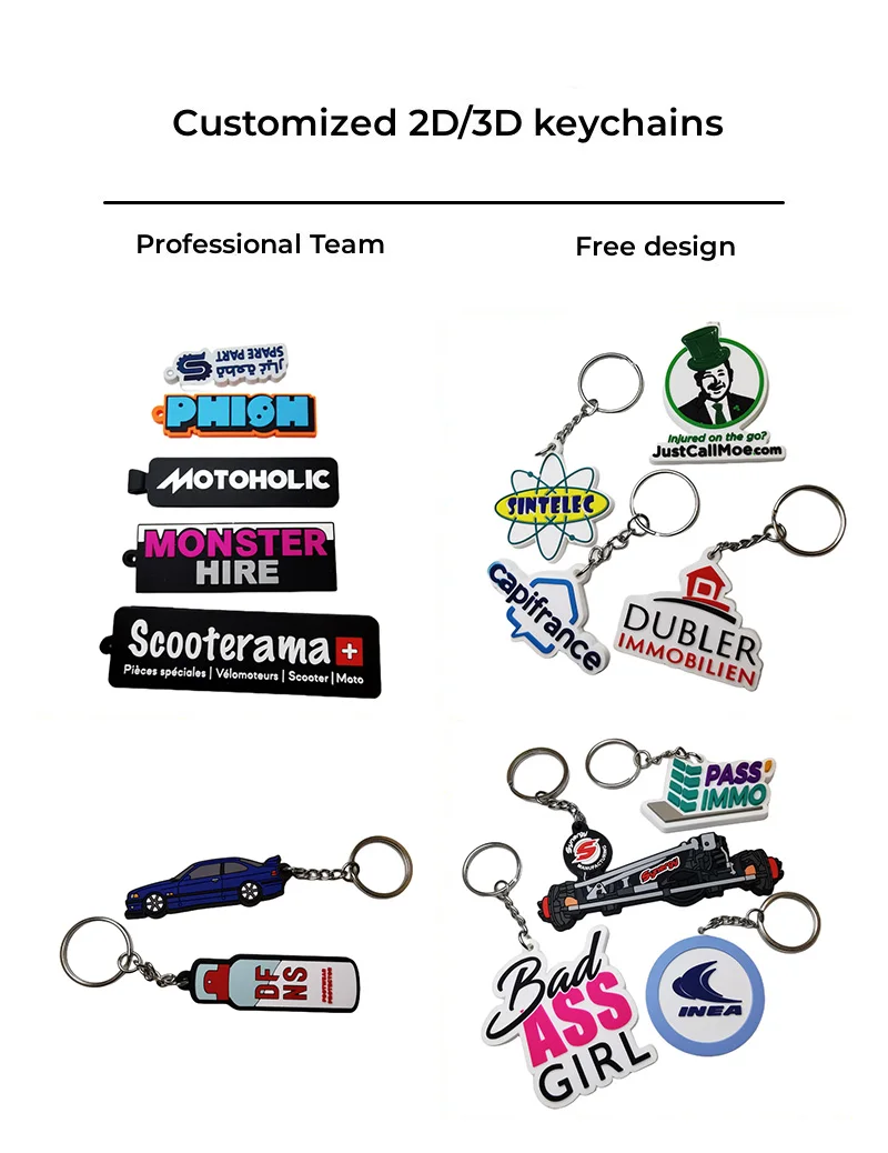 Animal Cartoon 2D 3D Rubber Keyring for Gifts Silicone Keychain ...