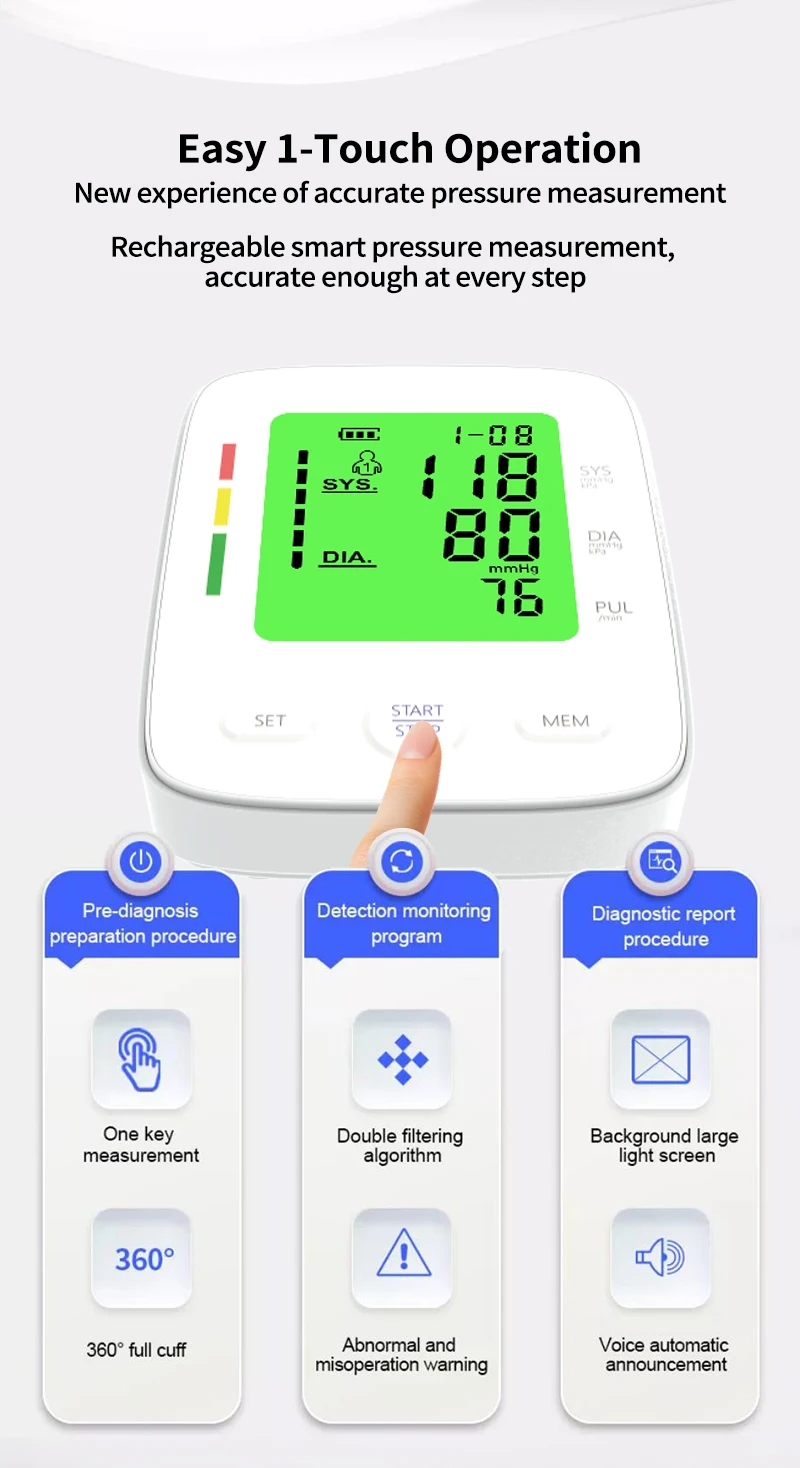 Factory Price Digital Arm Type Bp Machine Ce Approved Voice Blood ...