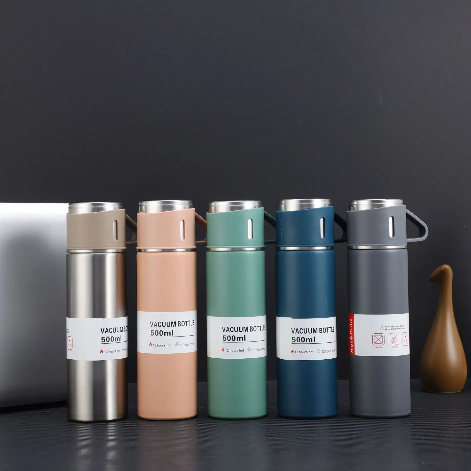 Henuoda Custom Creative Three-piece Water Bottle Stainless Steel Sports ...