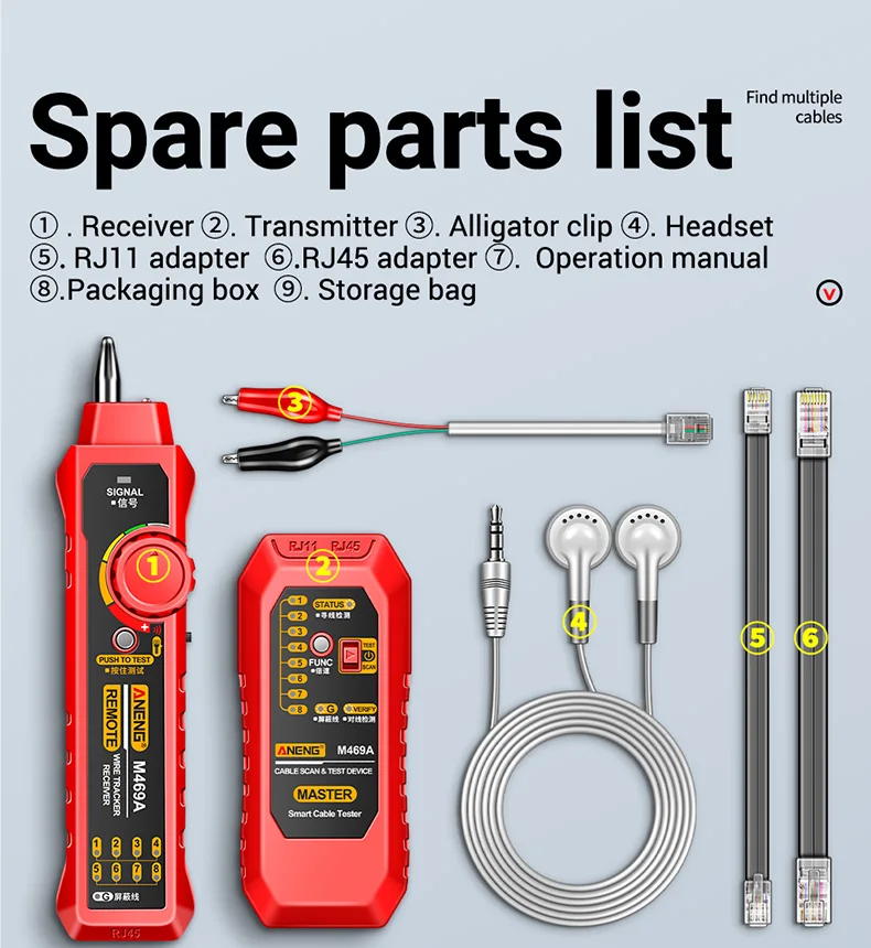 RJ11 RJ45 Power Multi Cable Tester - Reliable Network Solutions