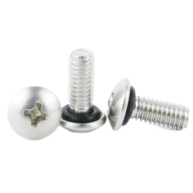 M2 M2.5 M3 Waterproof O-ring Self-sealing Stainless Steel 304 Nickel ...