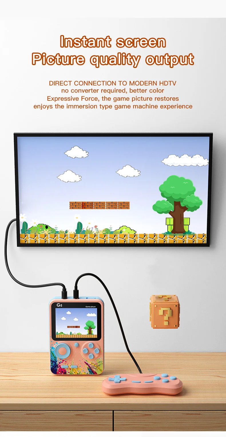 Portable Mini Gameboy Console Player 500 In 1 Consoles Player Lcd Retro ...