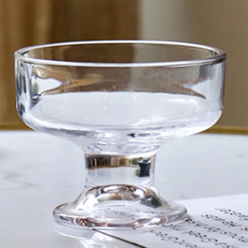 200ml Flower Base Glass Cup Dessert Ice Cream Cup - Buy Flower Base Bar ...