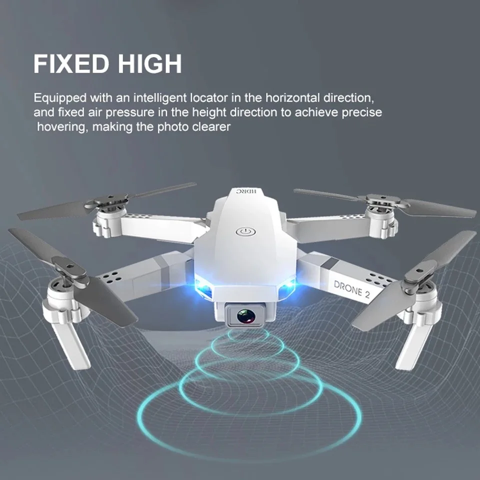 Mini Drone UAV UFO 2 km E59 RC LED Drone 4K HD Video Camera Aerial Photography Helicopter 360 Degree Flip WIFI long battery life