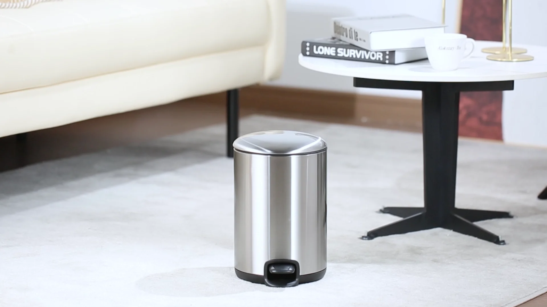 Premium 3l 5l 12l 20l 30l Stainless Steel Round Pedal Bin Soft Close ...