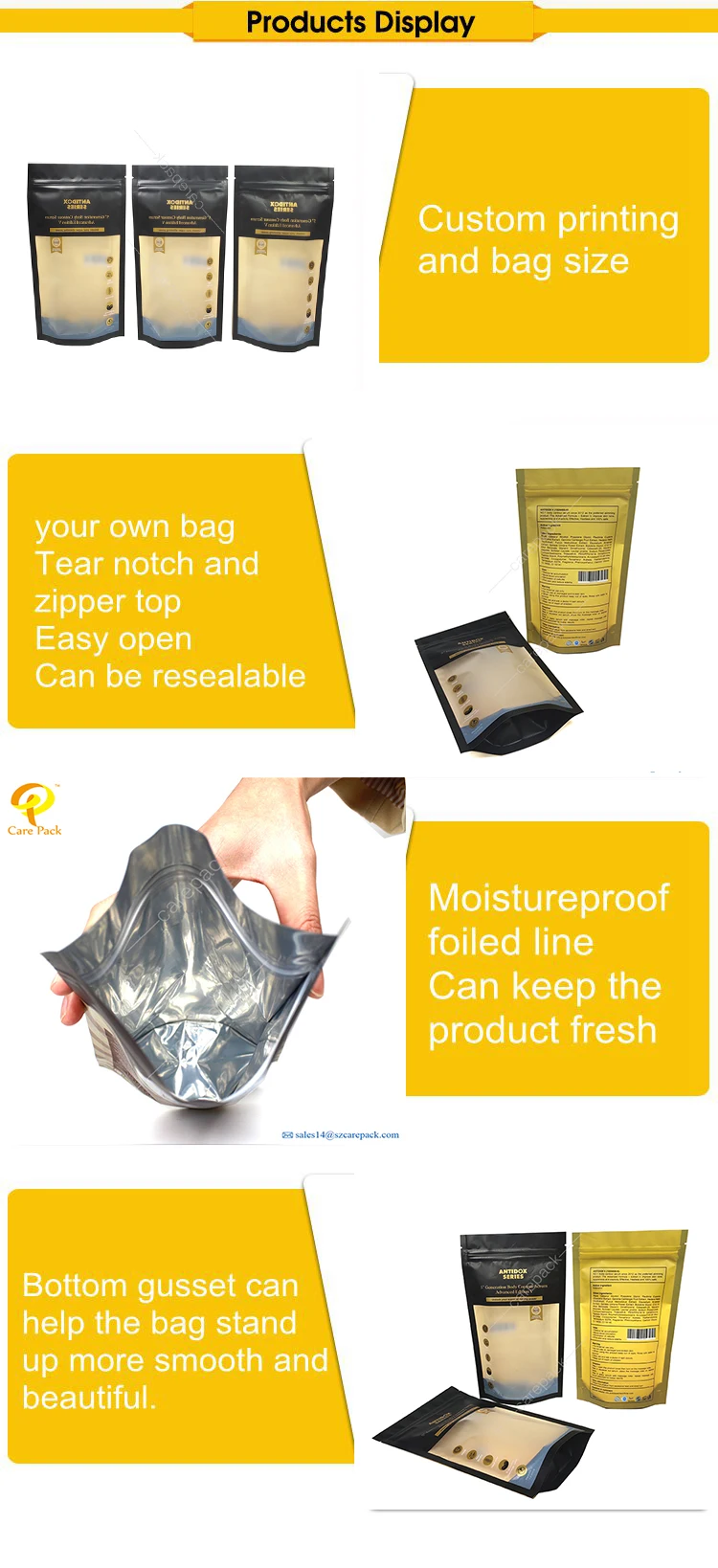 Custom Printed Plastic Face Mask Packaging Bag Sealable Packaging Bag ...