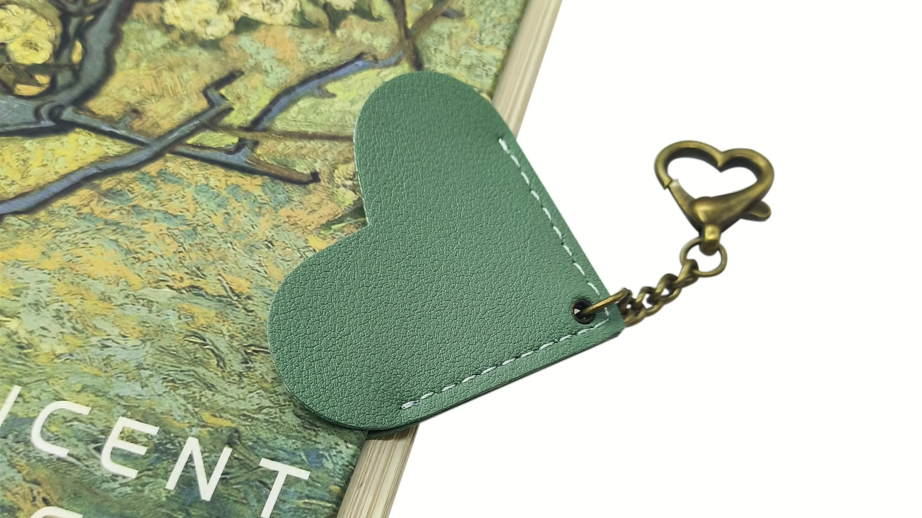 Custom Leaf Heart Blank Magnetic Pu Leather Bookmark Corner For ...