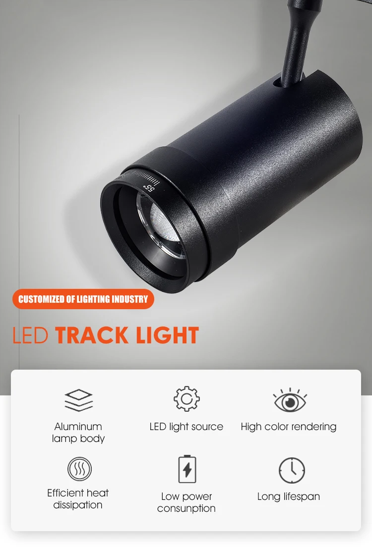 Sandeng Magnetic Track System Surface Mounted Spot Focus Light Magnetic ...