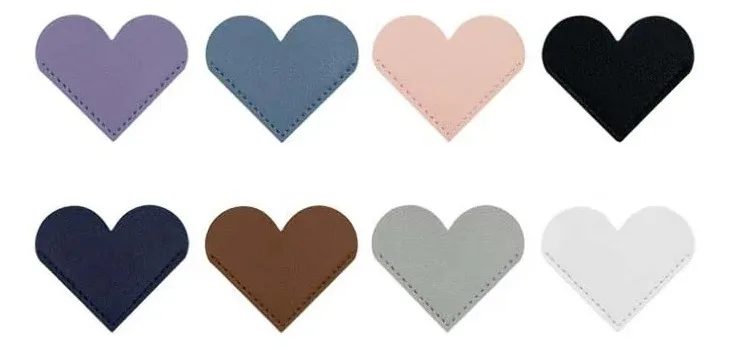 Custom Corner Page Marker Cute Pu Leather Book Markers Heart Shape ...