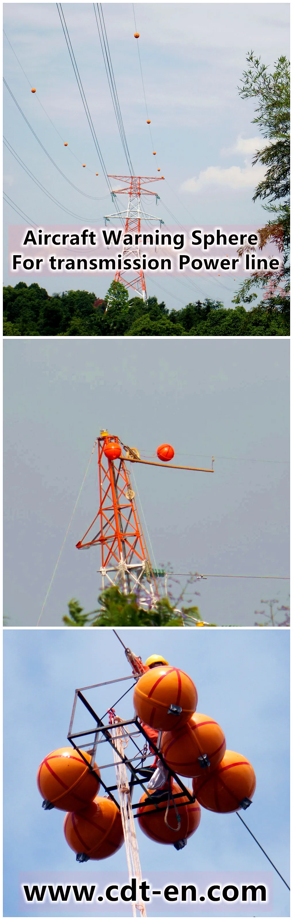 Transmission Line Marking Obstruction Lights And Spheres For Aviation ...