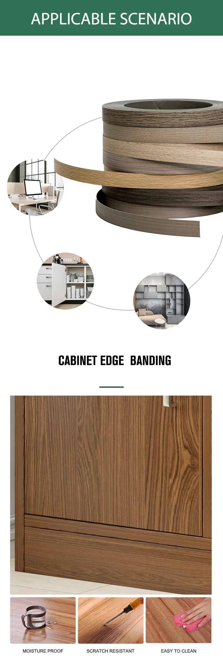 2mm Pvc Edge Banding Pvc Wood Grain Color Edge Banding Self Adhesive ...