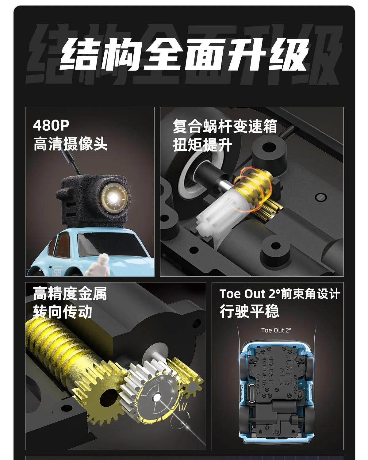 New Products 1/100 2.4g 4wd Mini Car Remote Control Rc Drift Fpv Rc Car ...