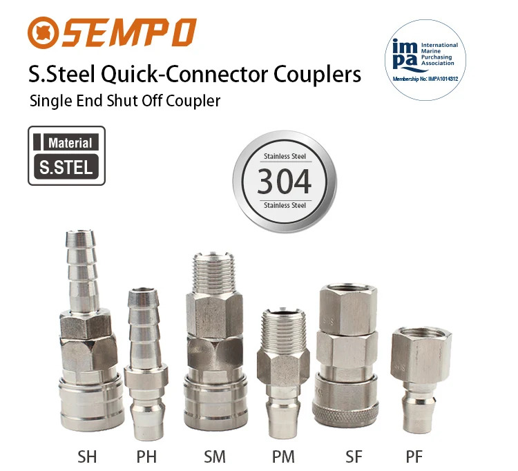 Impa 351322 Air Coupler Quick-connect Stainless Steel 304 Sh Ph Sm Pm ...