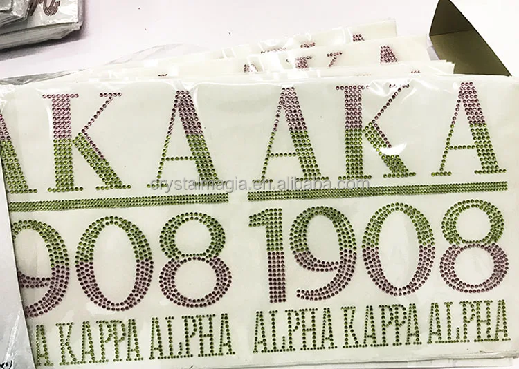 Sparkle Delta Sigma Theta Motif Logo Iron on Rhinestones Transfer for ...