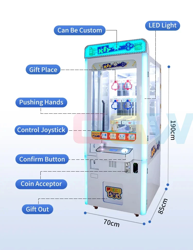 Hot 15 Holes Coin Operated Redemption Keymaster Arcade Game