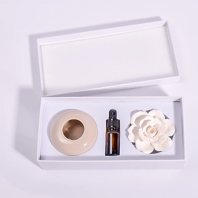 Custom Ceramic Flower Reed Diffuser Ceramic Jar Aroma Diffuser White ...