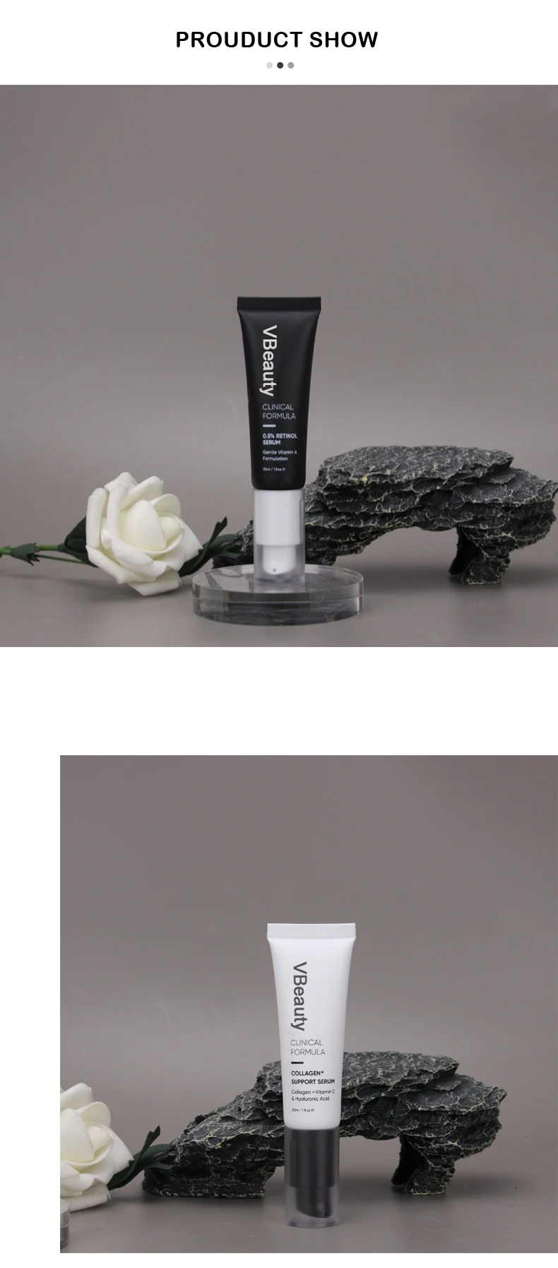 Customizable Logo Tubes - 30ml Luxury Plastic Airless Tubes