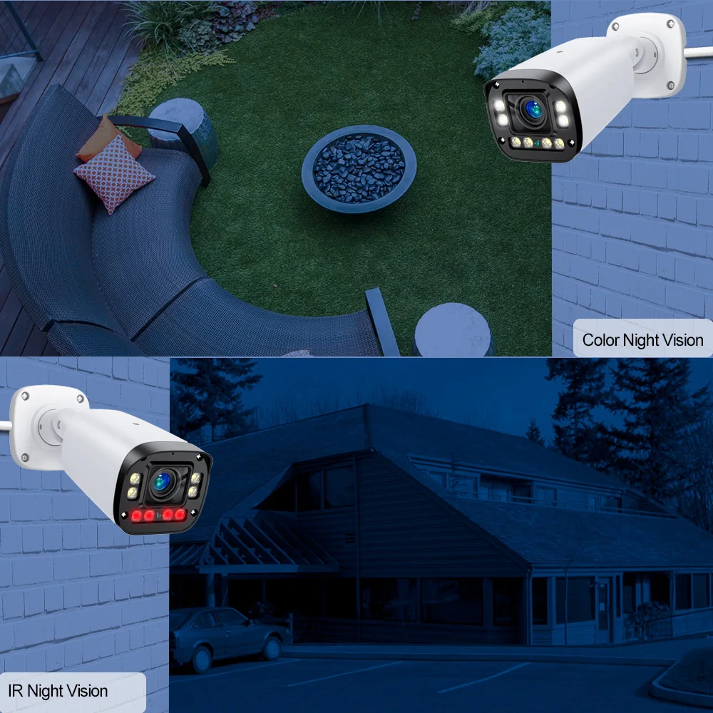 Face Detection Day Night IP Camera 4K 8mp Home Security Wired CCTV ...