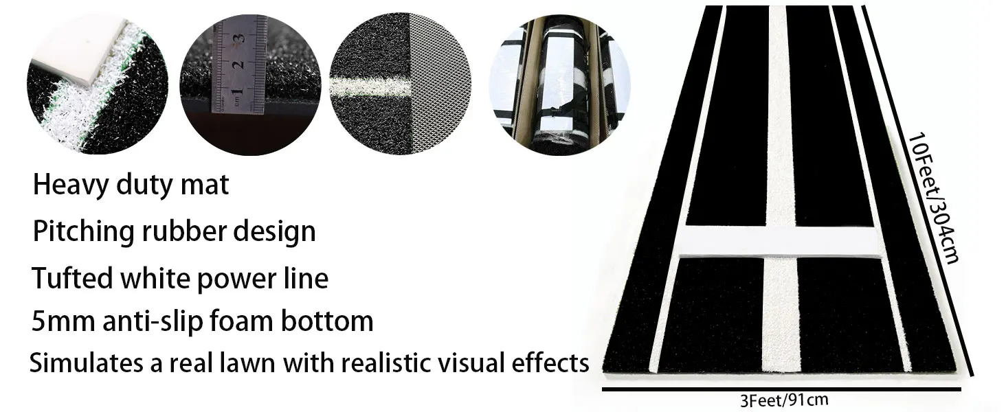 Softball And Baseball Pitching Pad Indoor Outdoor Antifade Antislip ...