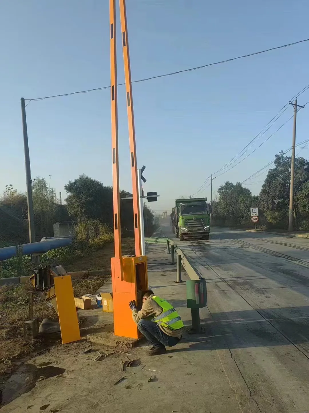 180W High Power Max Boom Arm 12 Meters Automatic Railway Barrier Gate ...