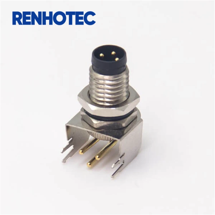 Signal M8 Female Connector Straight Pcb Mount Socket 3 4 5 6 8 Pin ...