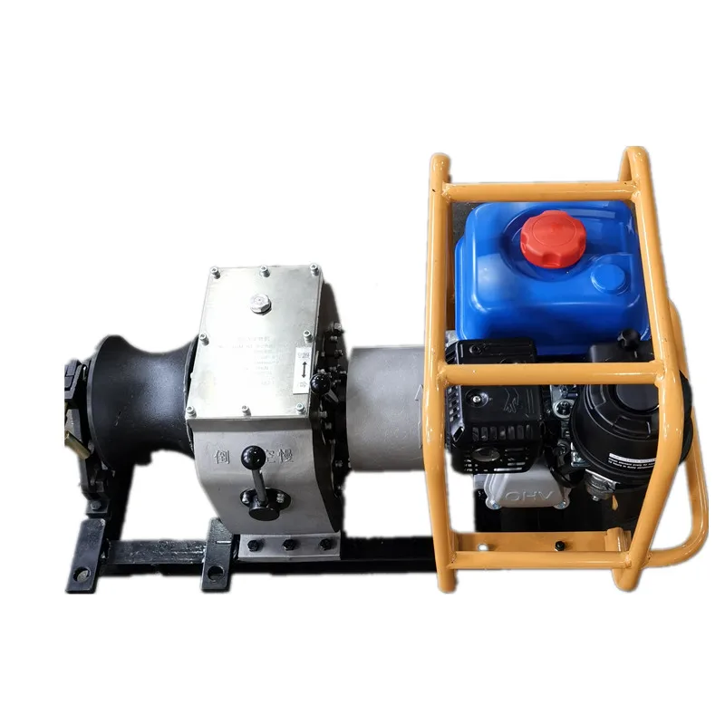 3 Ton Gasoline Engine Powered Winch Cable Puller Machine Gas Capstan ...