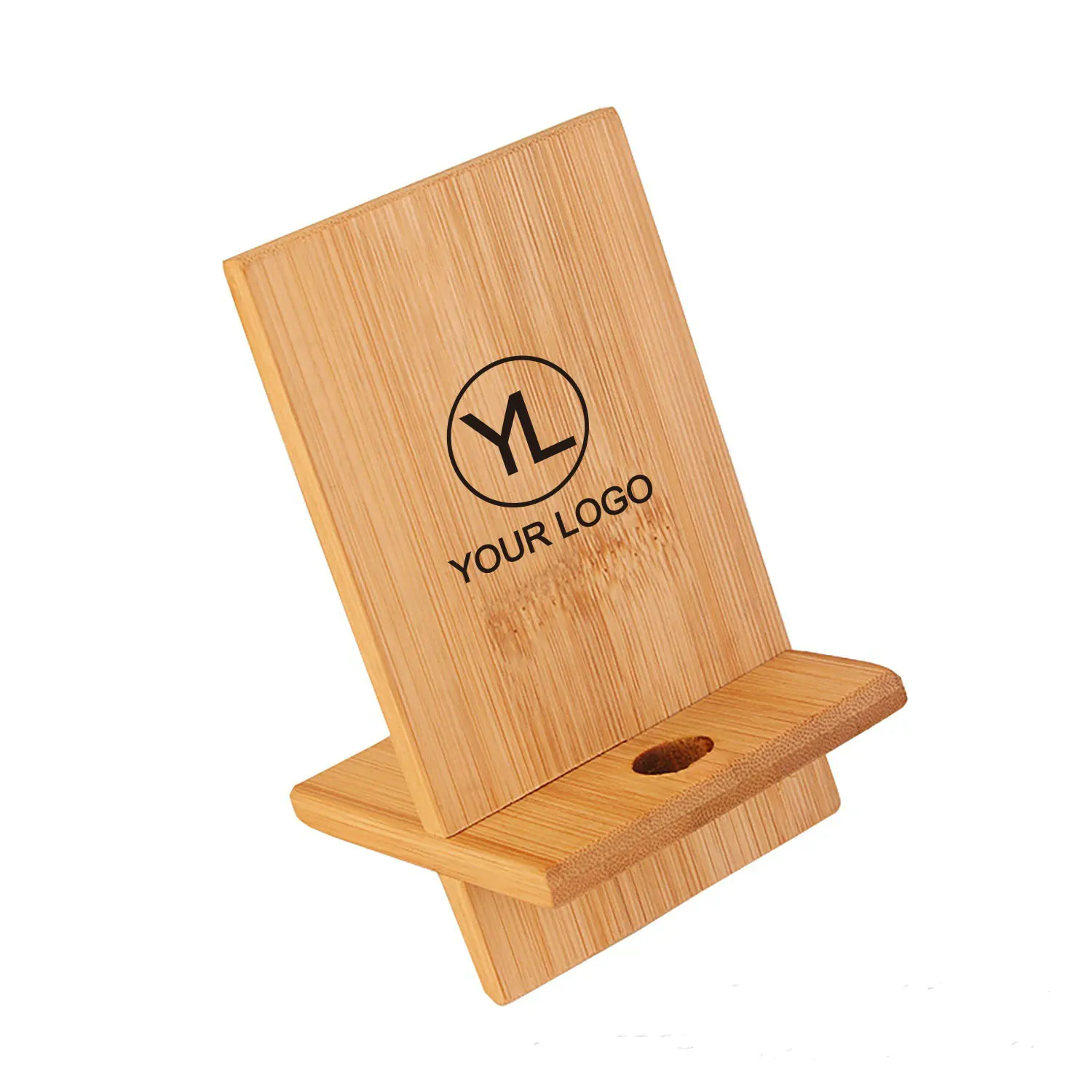 Bamboo Phone Holder - Stylish & Functional Desk Accessory
