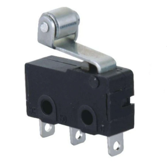 3 Pins Push Button Limit Switch Micro Switch 10a With Lever And Roller ...