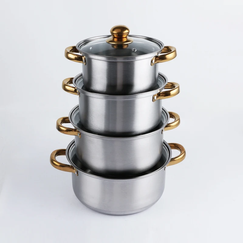 12pcs Stainless Steel Cookware Sets Cooking Pot Milk Pot Cookware ...