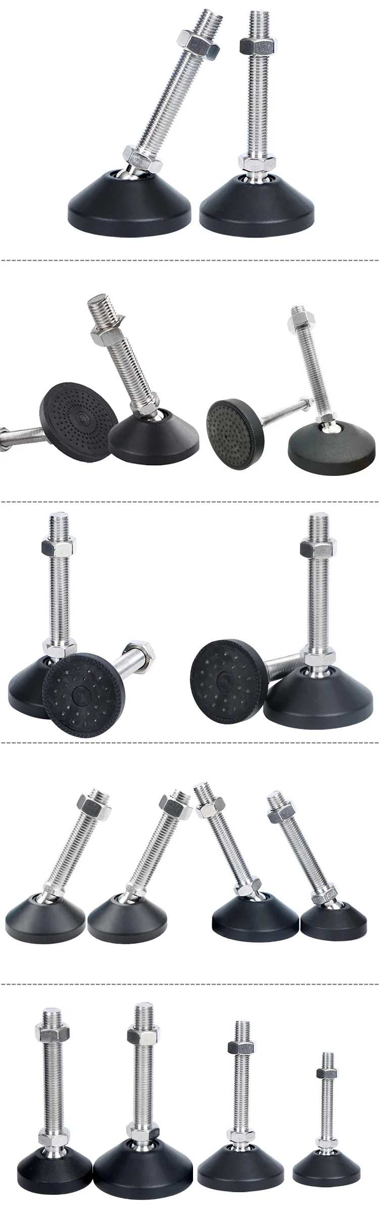 Nylon Universal Ss304 Adjustable Feet - Durable & Versatile