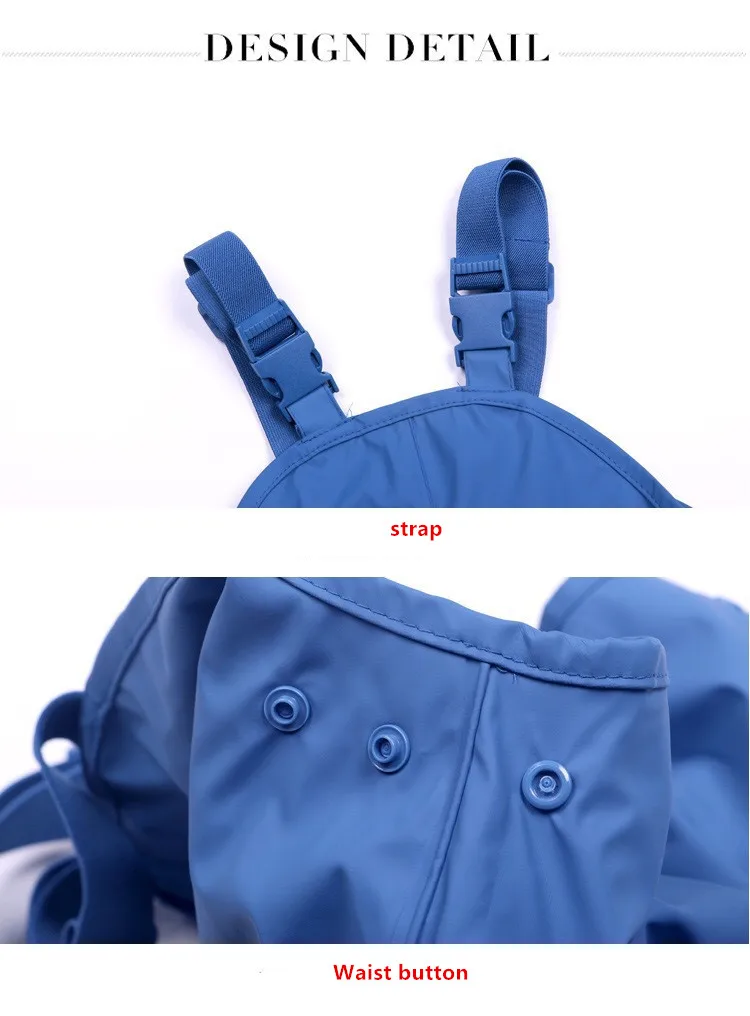 Waterproof Water Proof Soft Shell Puddle Rain Suit Suspender Rainsuit ...