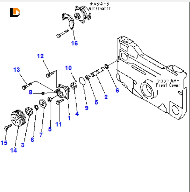 6215-21-3402 ACCESSORY DRIVE A. KOMATSU ALTERNATOR DRIVE| Alibaba.com