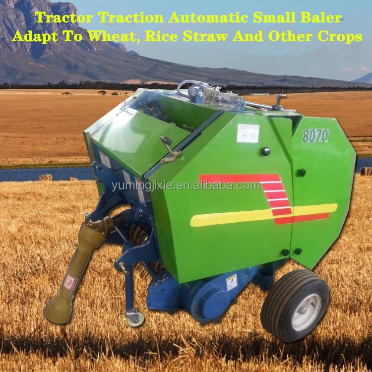 Tractor Mounted PTO Mini Round Hay Straw Baler Machine